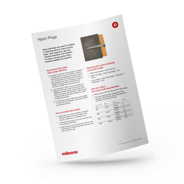 Milsons - Fastener Product Guides & Technical Resources
